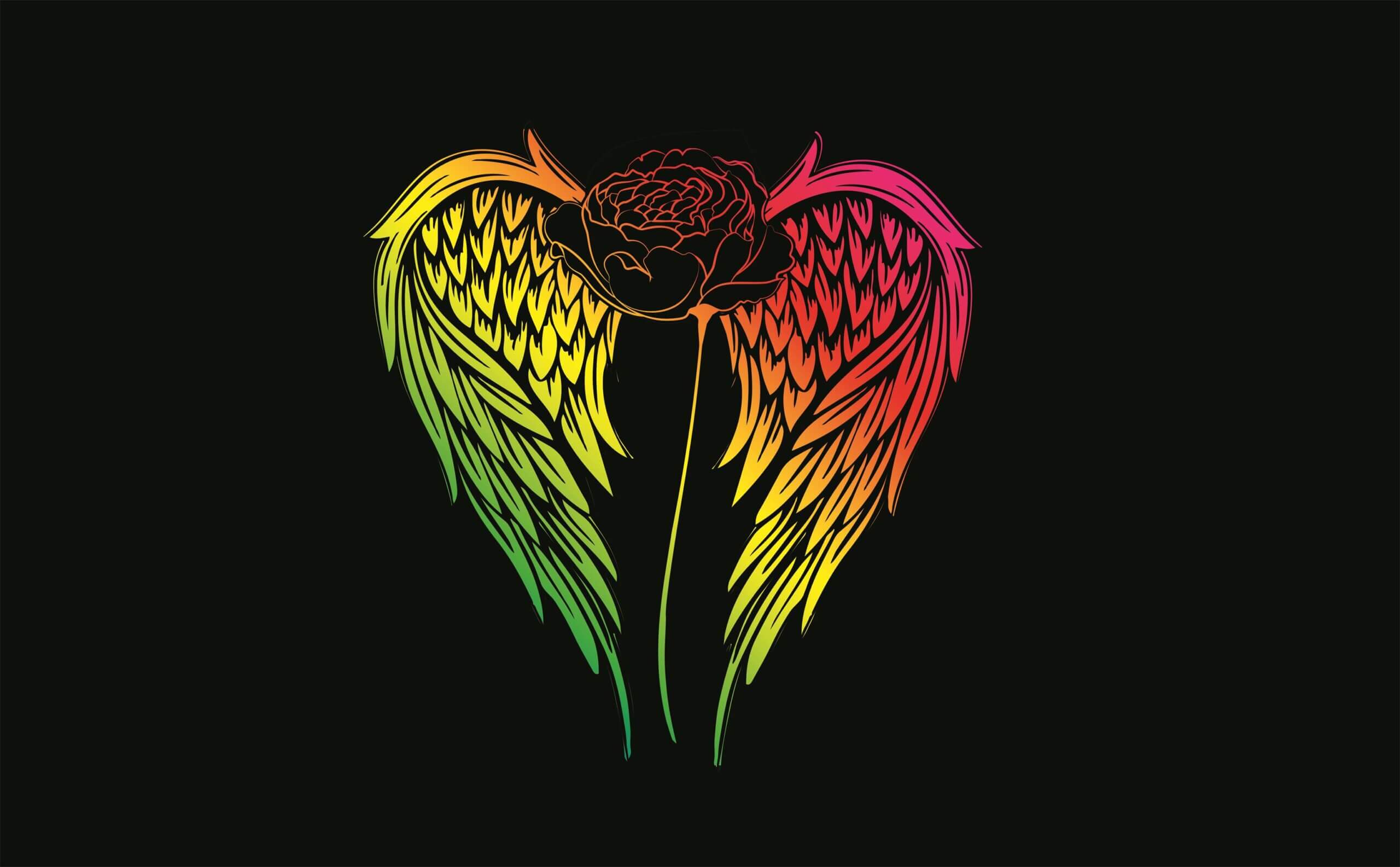Flying The Flag - Rainbow Rose Wings